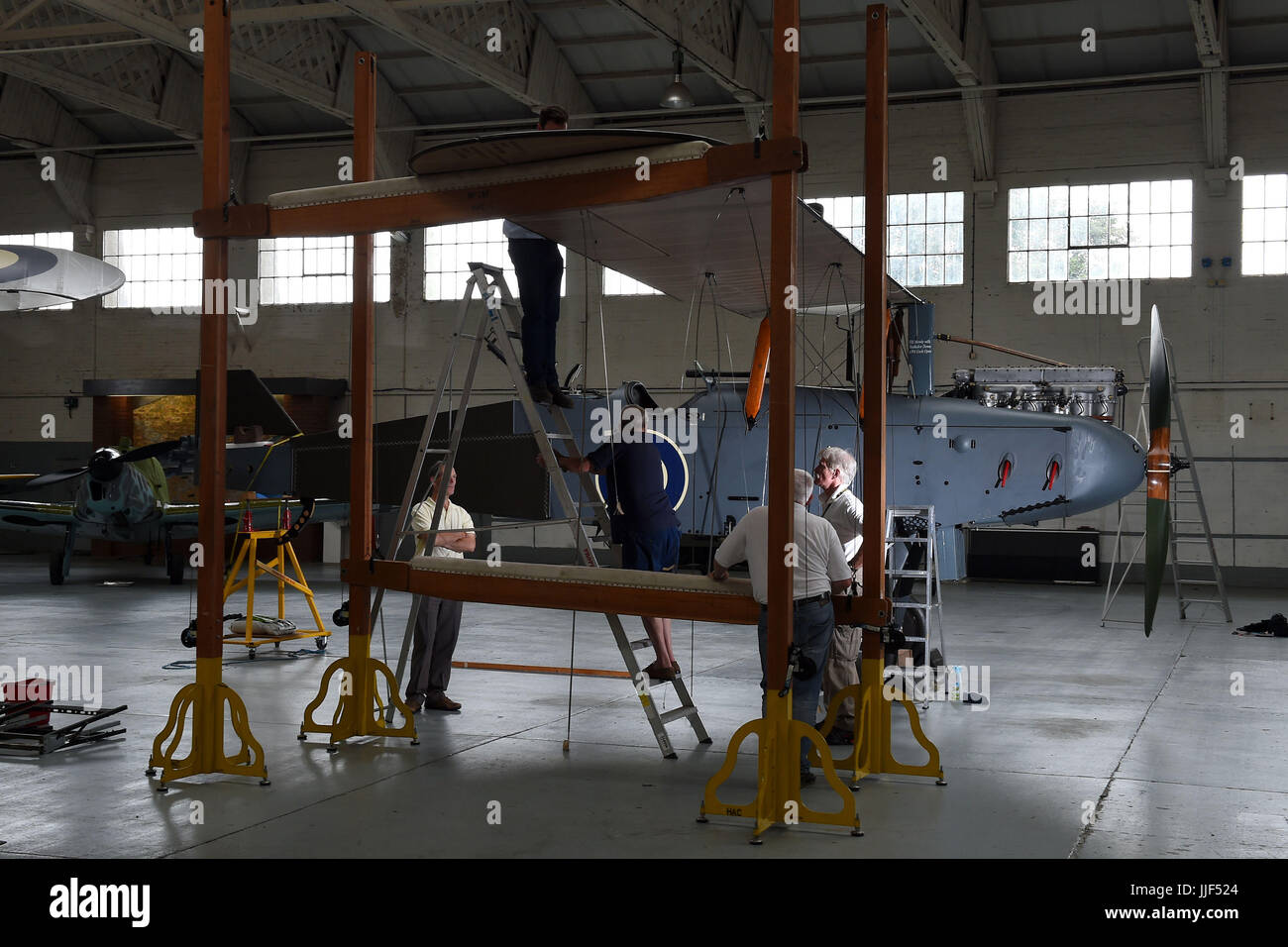 A rare First World War de Havilland DH9 aircraft which is being rebuilt ...
