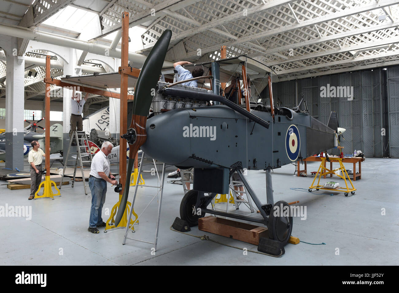 A rare First World War de Havilland DH9 aircraft which is being rebuilt ...