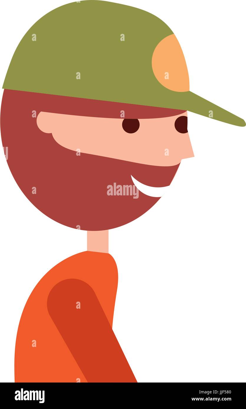 fisherman with hat avatar character vector illustration design Stock ...