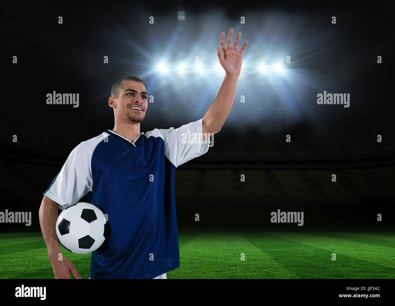 Man standing in field waving hi-res stock photography and images - Alamy