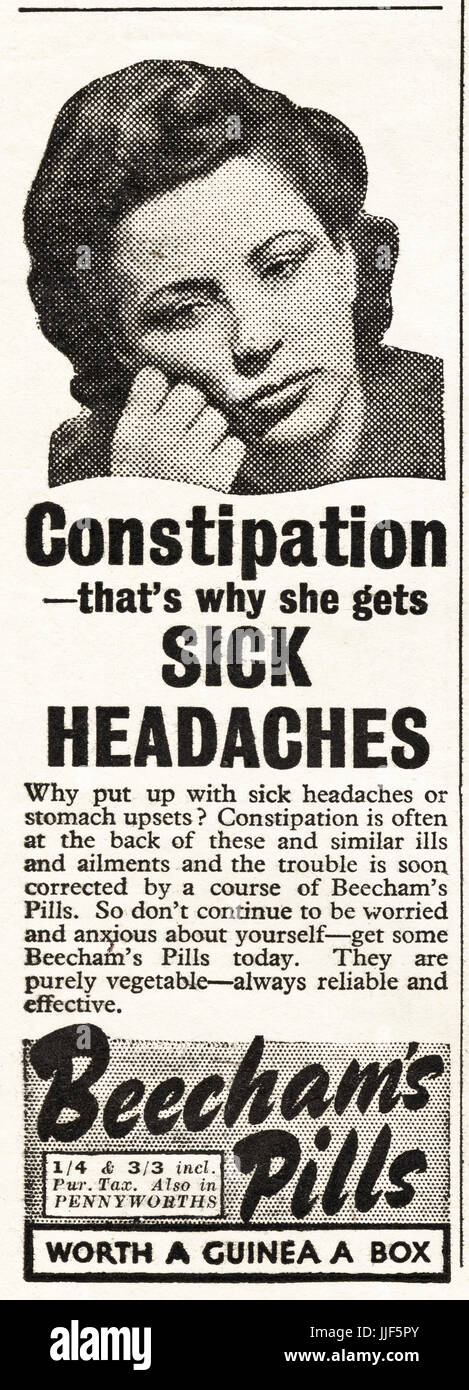 Advertisement for beechams pills hi-res stock photography and images ...