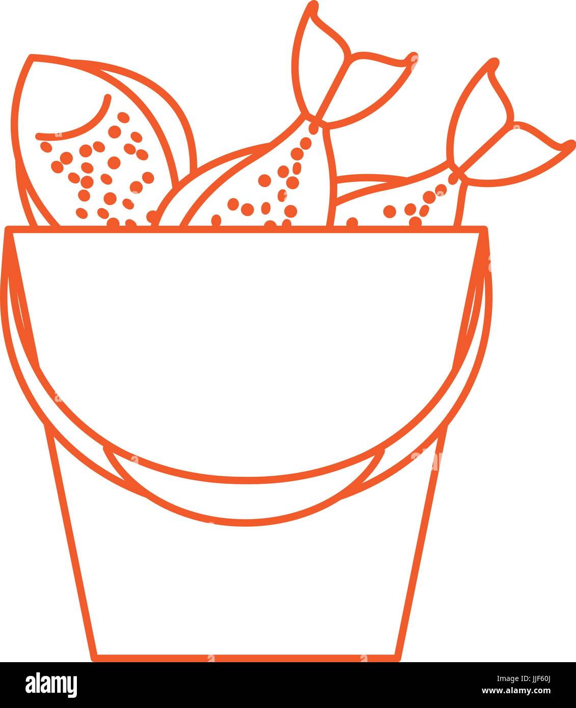 Fishing bucket with fishs vector illustration design Stock Vector Image ...