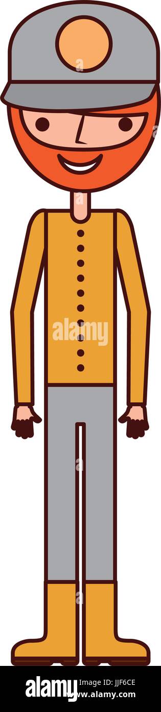 fisherman with hat avatar character vector illustration design Stock ...