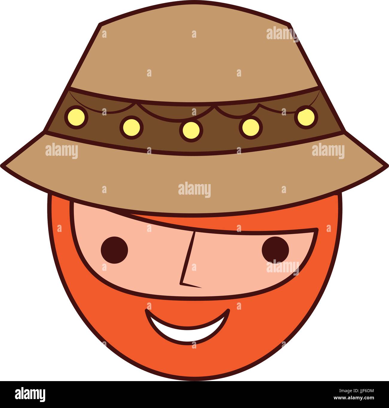 fisherman with hat avatar character vector illustration design Stock ...