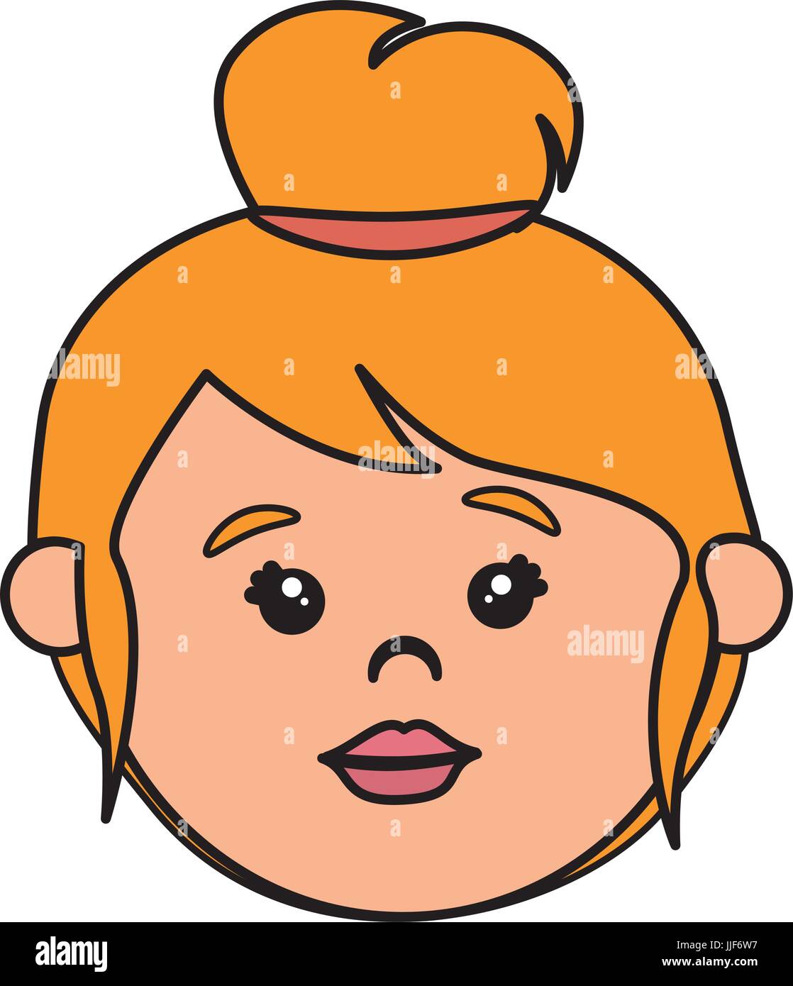 little girl head icon vector illustration design Stock Vector Image ...