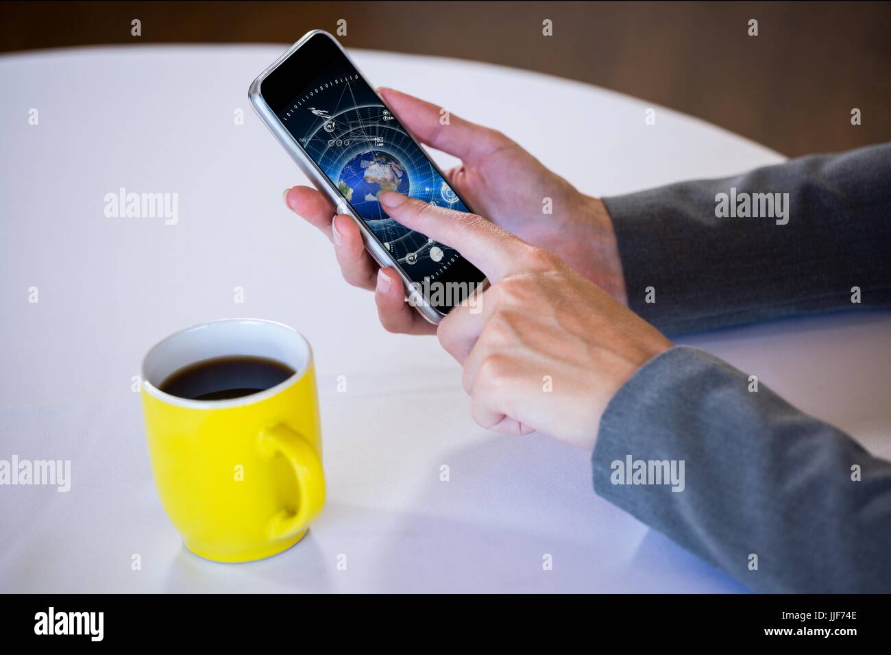 Digital composite of IOT graphics hand with devices Stock Photo - Alamy
