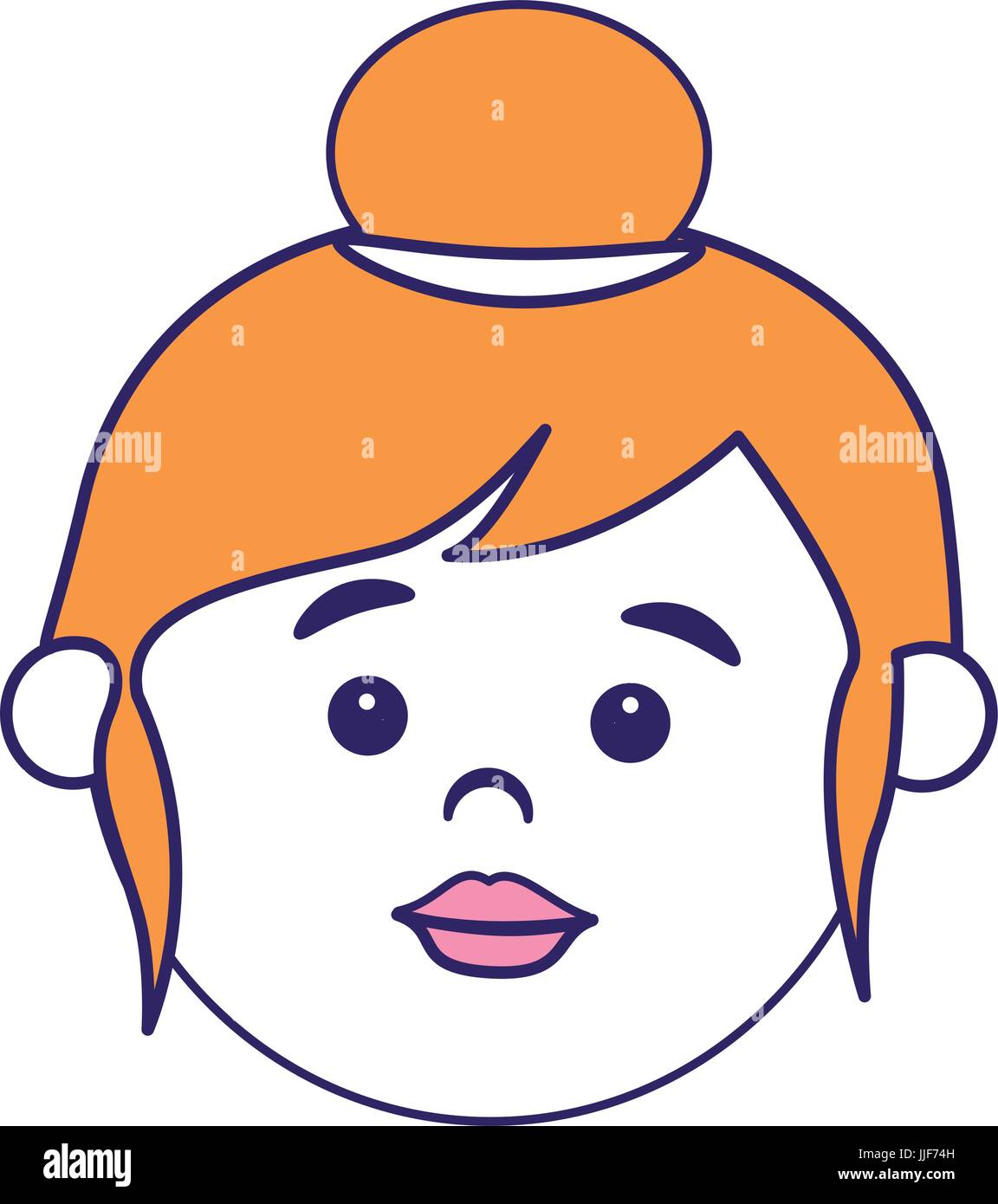 little girl head icon vector illustration design Stock Vector Image ...