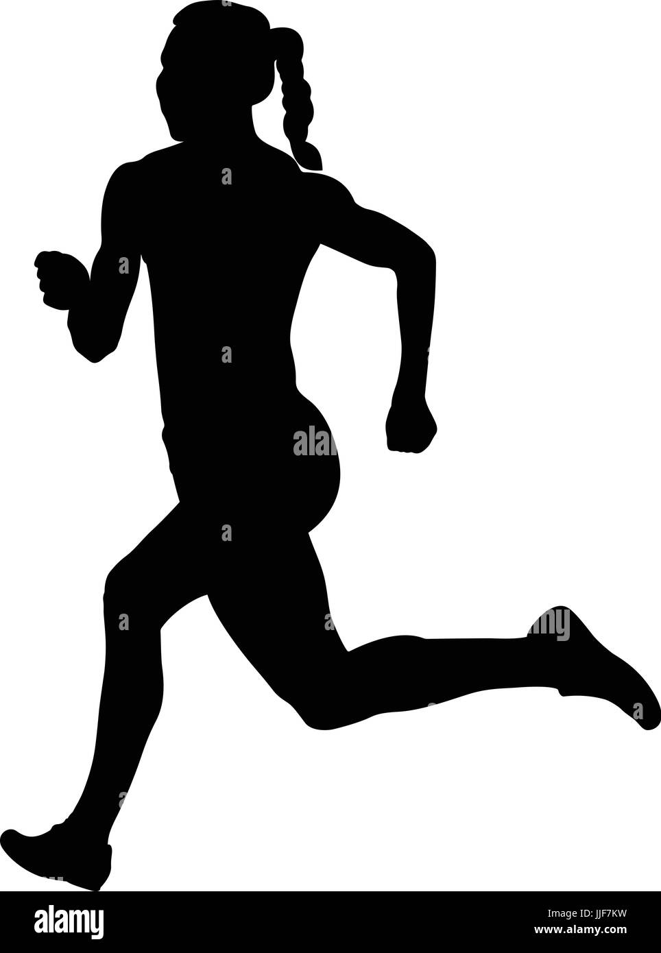 Black Woman Running Silhouette