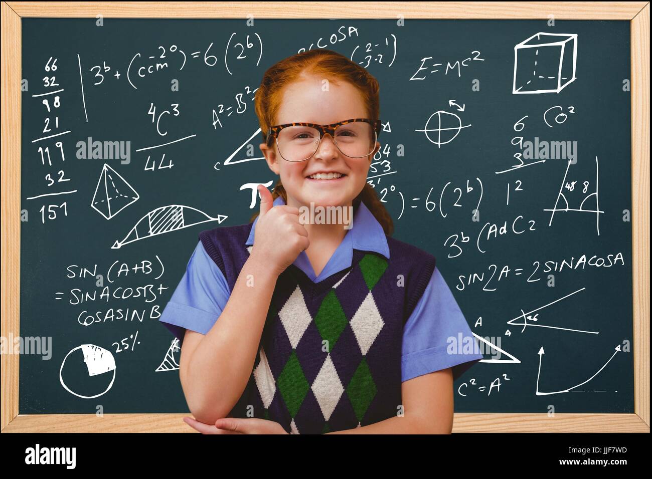 Digital composite of students against education backgrounds with ...