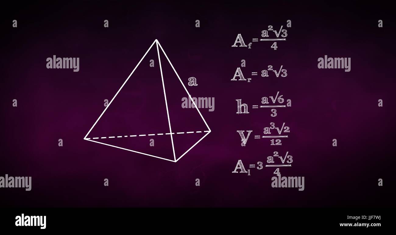 Digital Composite Of Digital Composite Image Of Diagram And Math