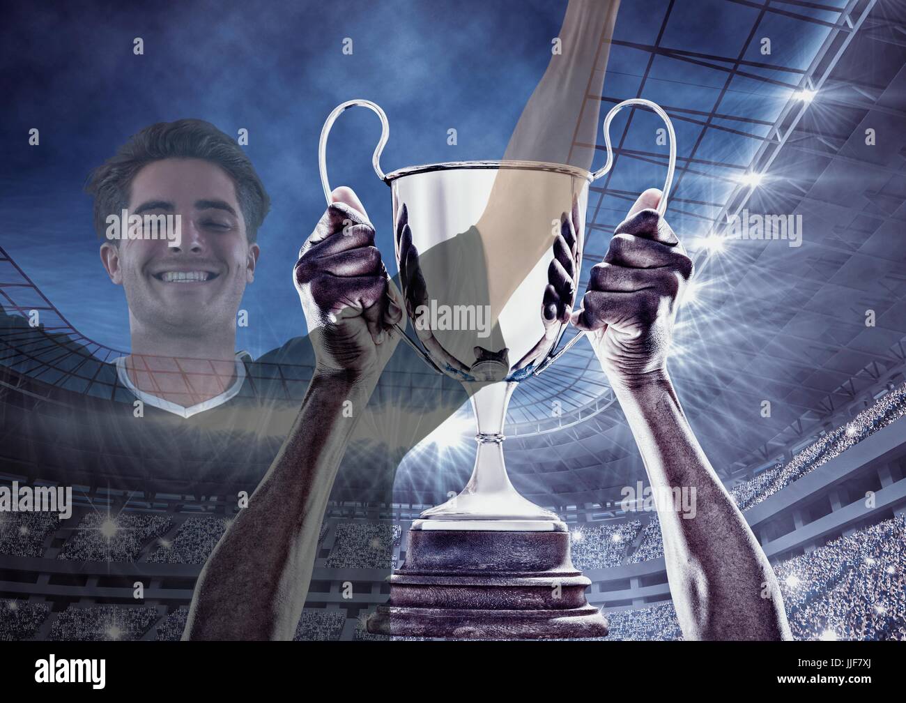 Digital composite soccer player wining hi-res stock photography and ...