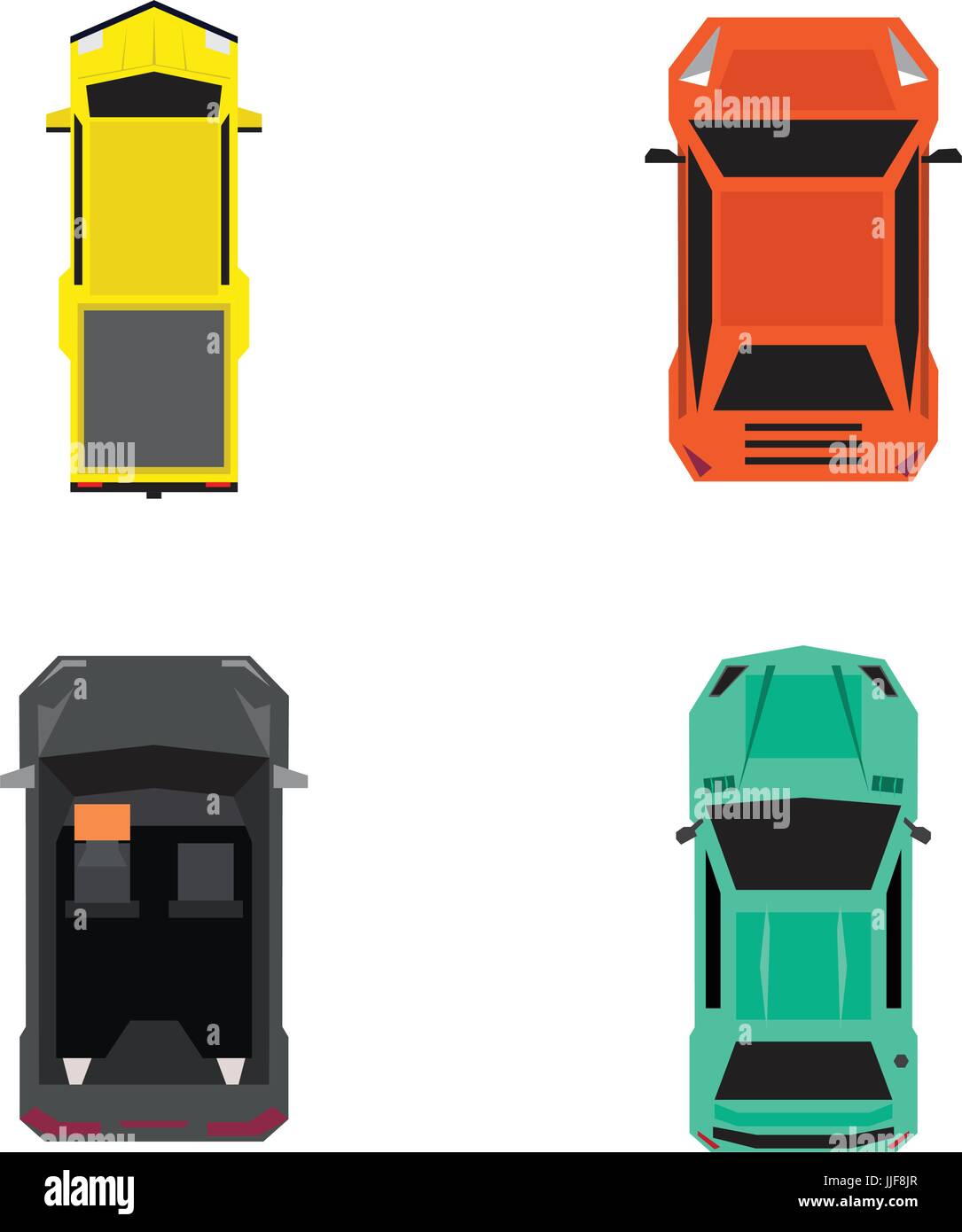 Set of top views of cars Stock Vector Image & Art - Alamy