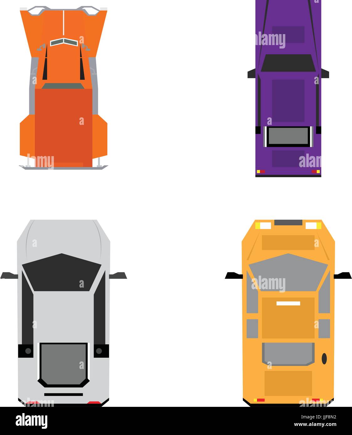 Set of top views of cars Stock Vector Image & Art - Alamy