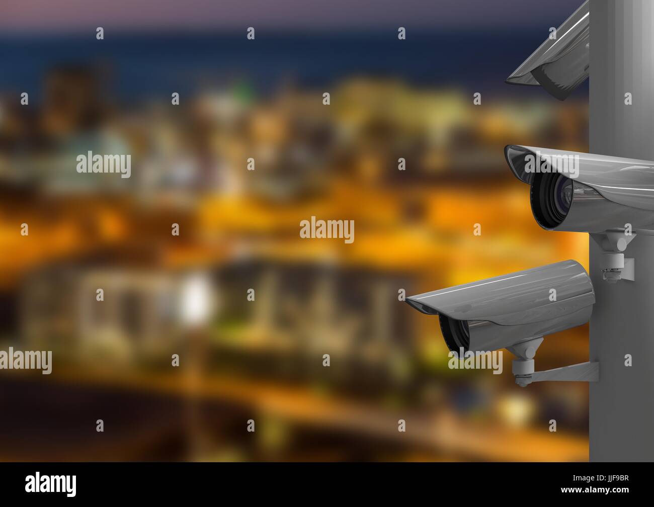 Digital composite of cctv, city at night Stock Photo - Alamy