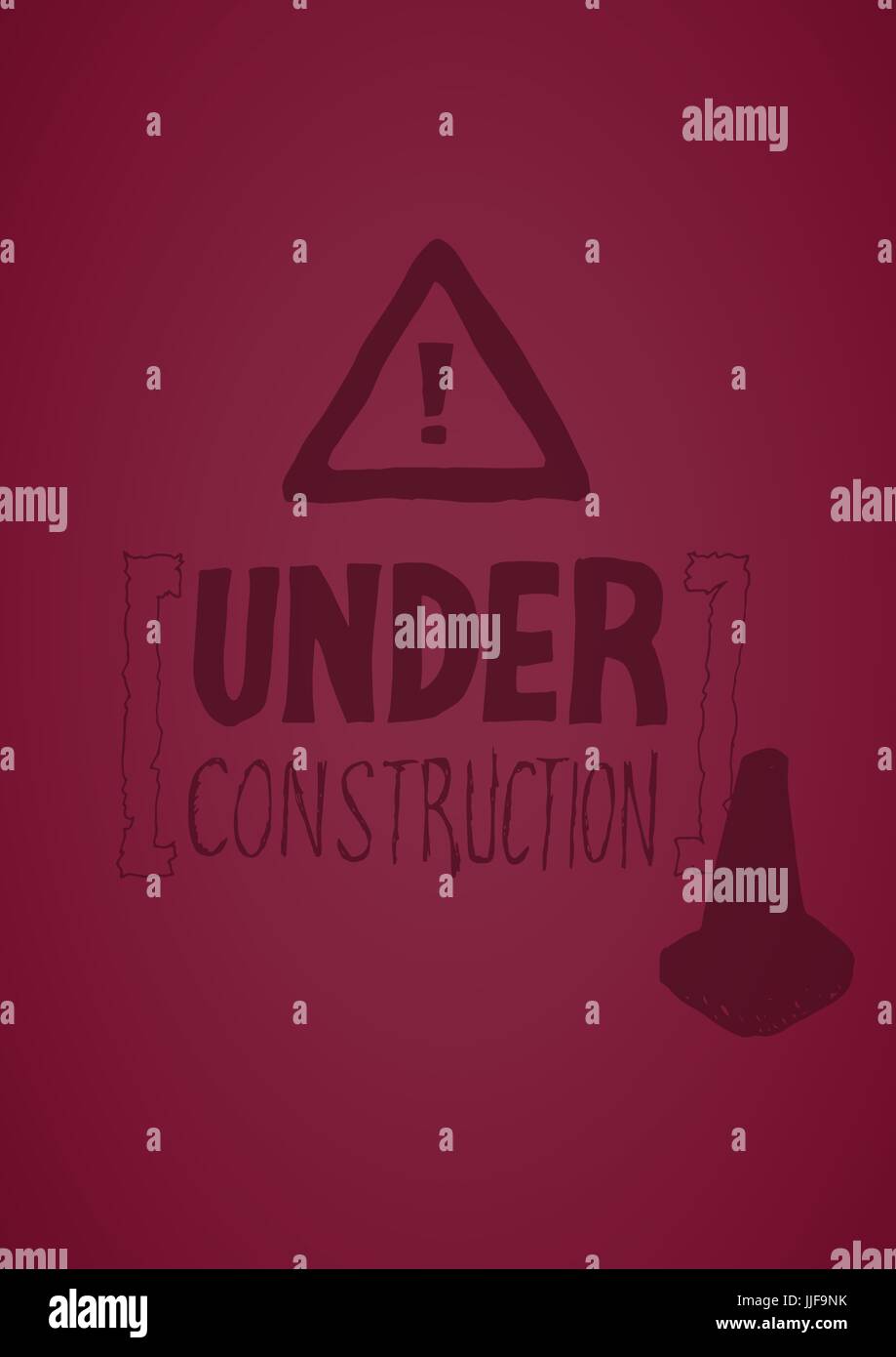 Digital composite of Maroon with construction doodle Stock Photo - Alamy