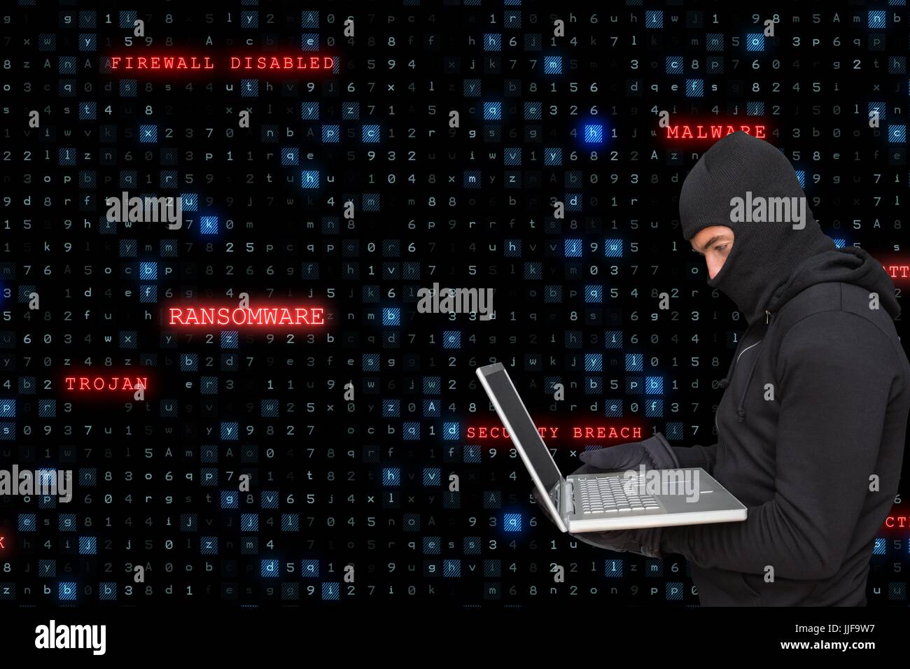 Digital composite of hacker Stock Photo - Alamy