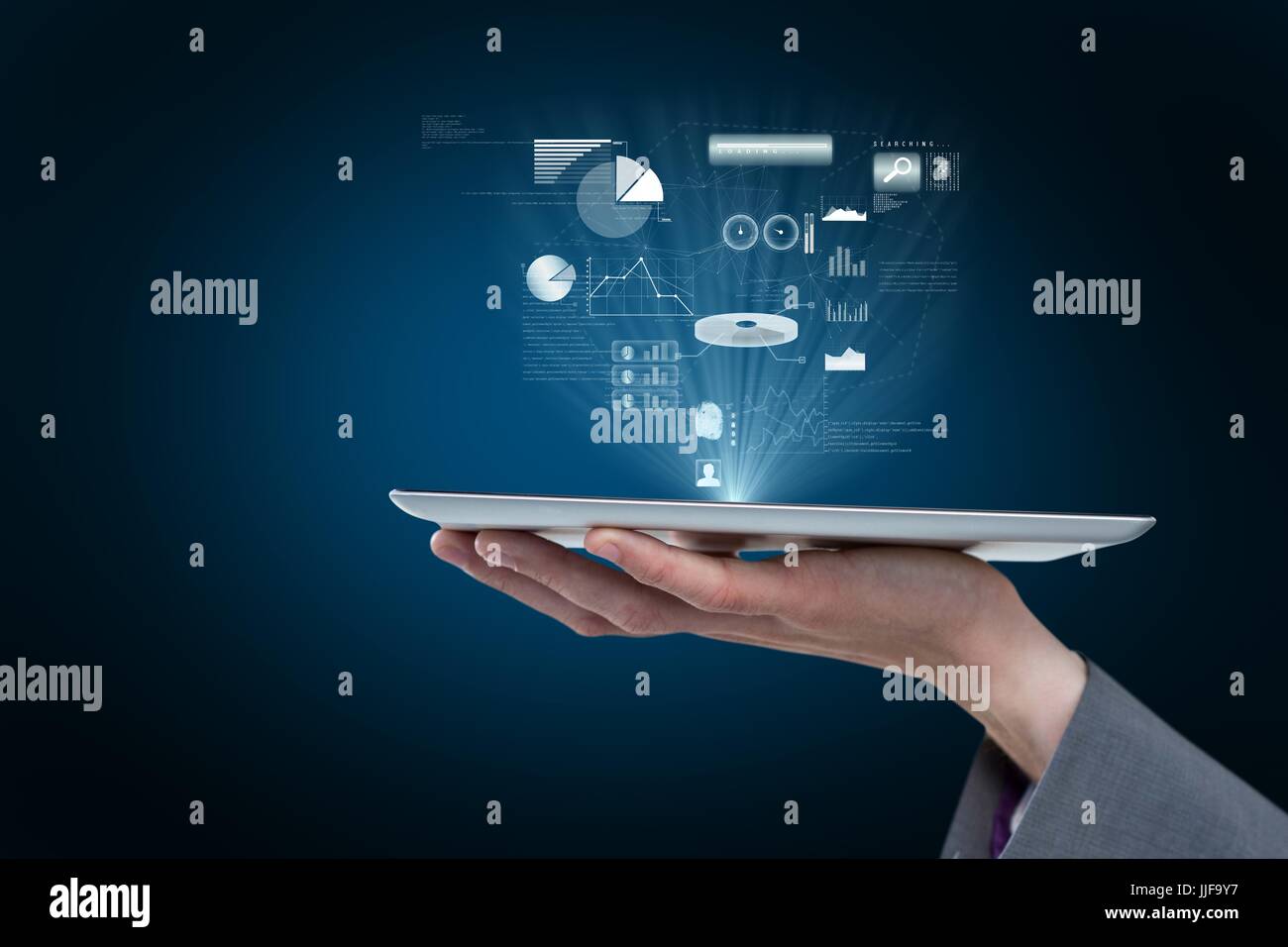 Digital composite of IOT graphics hand with devices Stock Photo - Alamy
