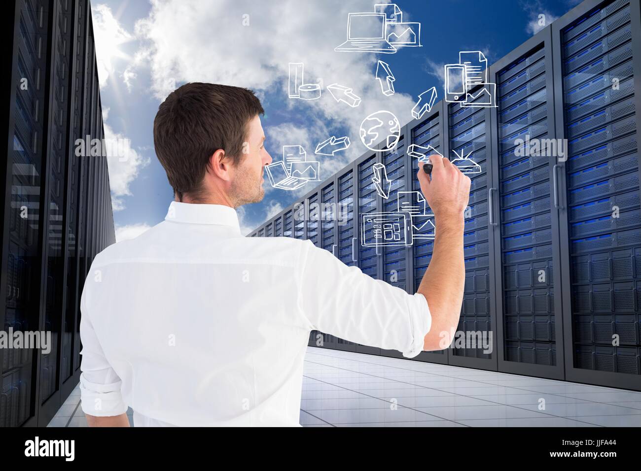 Business couple data center hi-res stock photography and images - Alamy