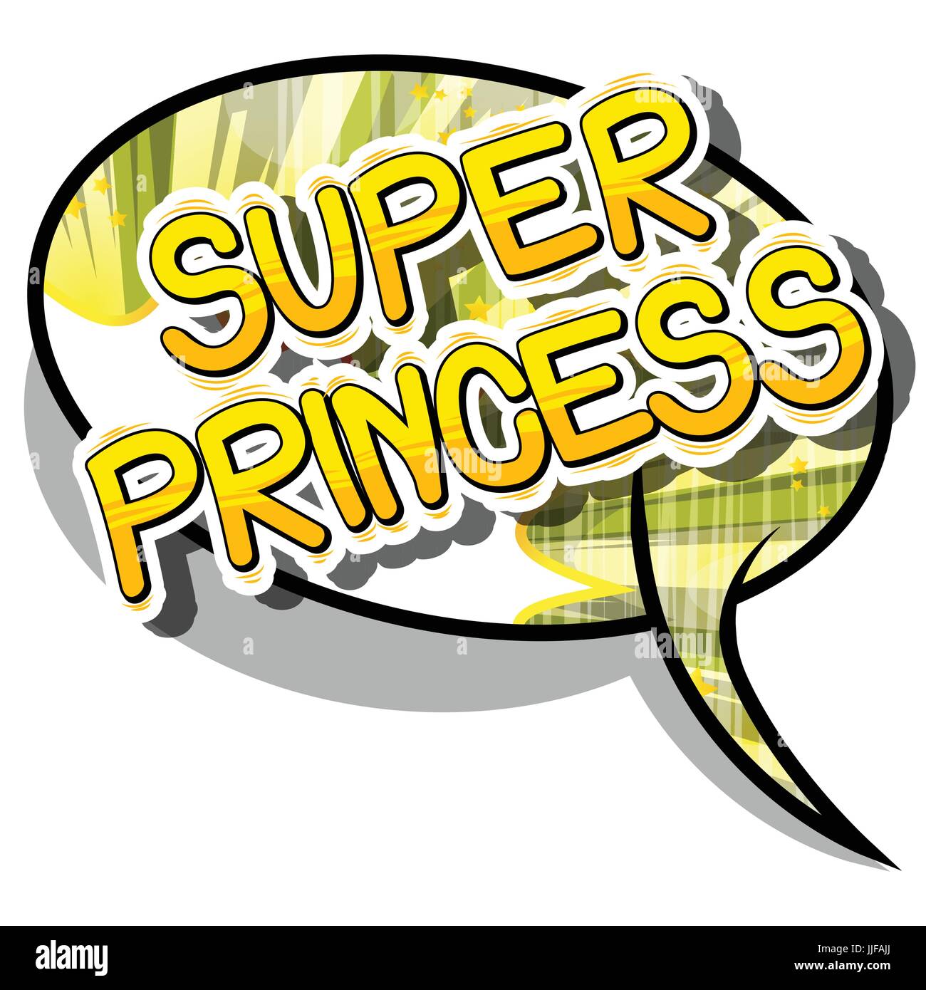 Super Princess - Comic book style phrase on abstract background Stock ...