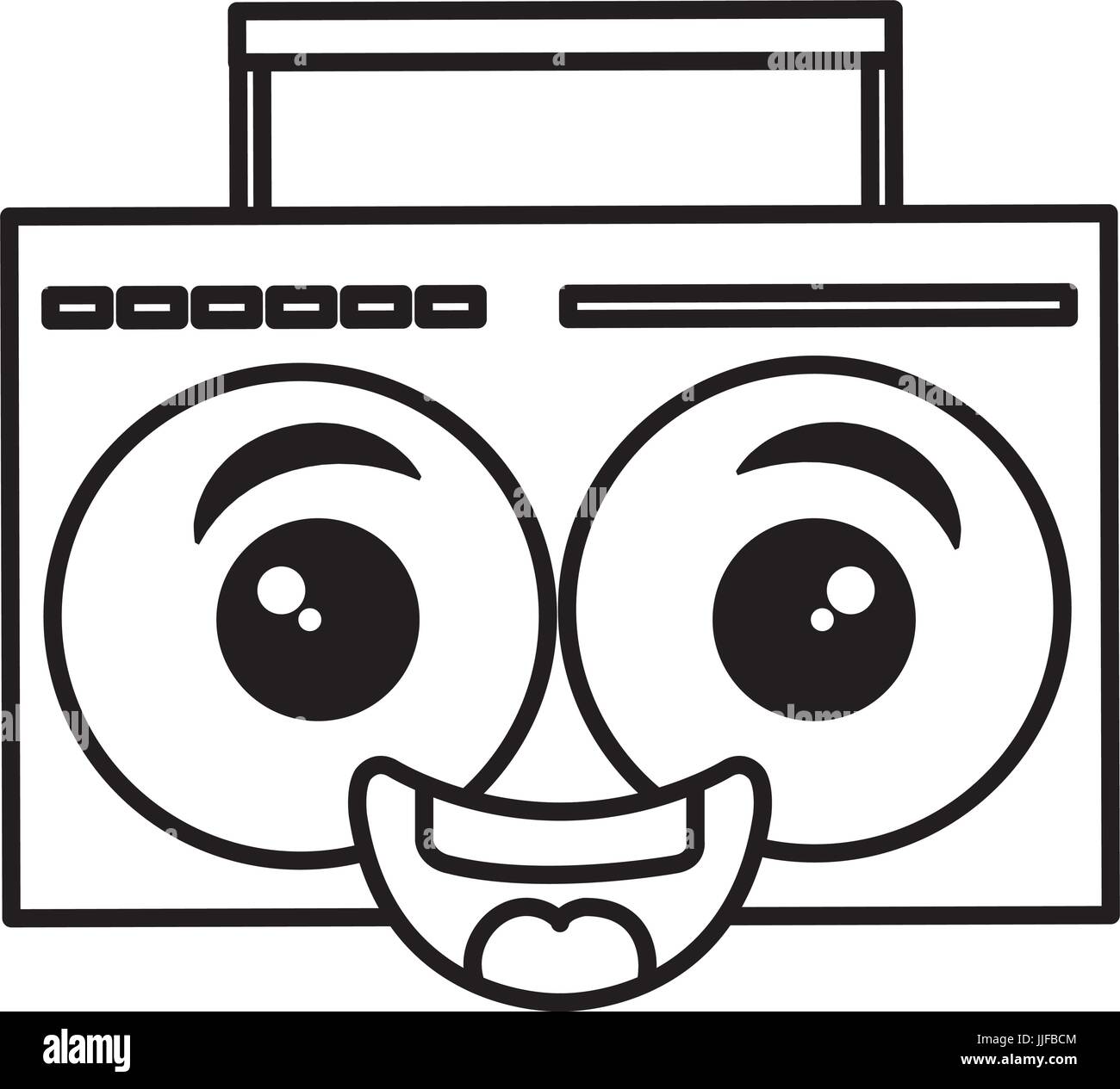 music player kawaii character vector illustration design Stock Vector ...