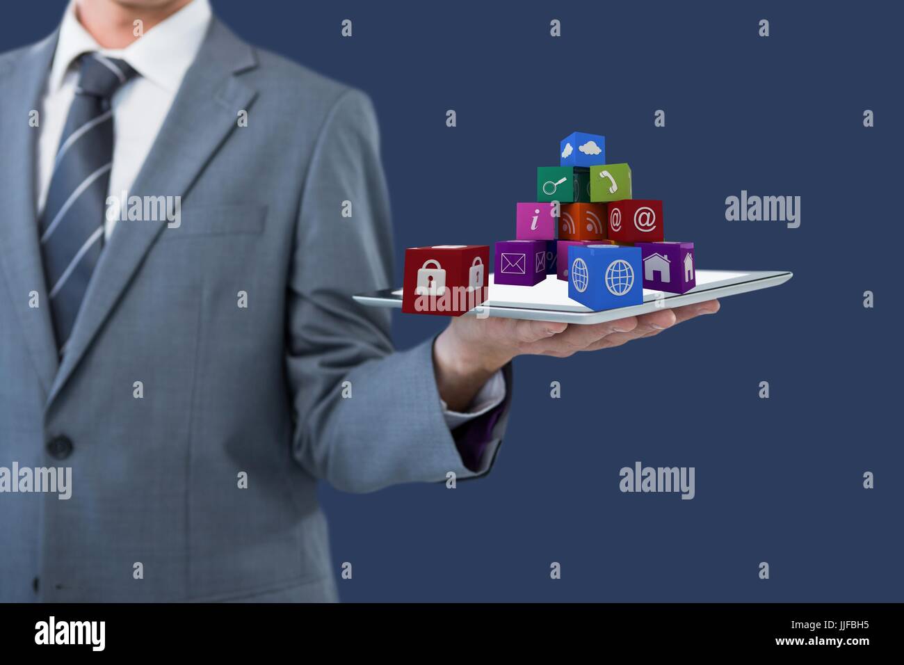 Digital composite of IOT graphics hand with devices Stock Photo - Alamy