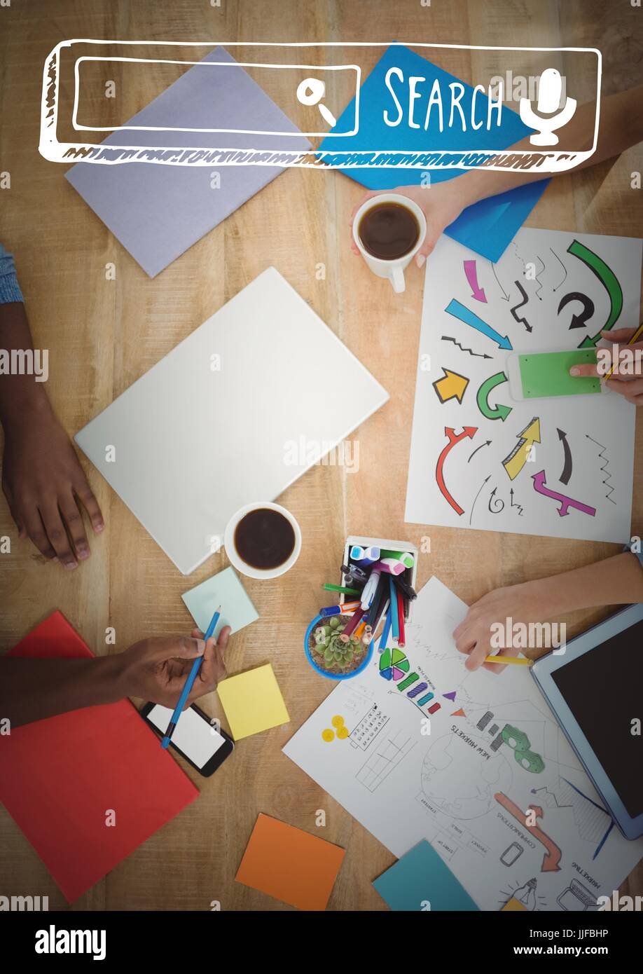 Overhead shot female writing hi-res stock photography and images - Alamy