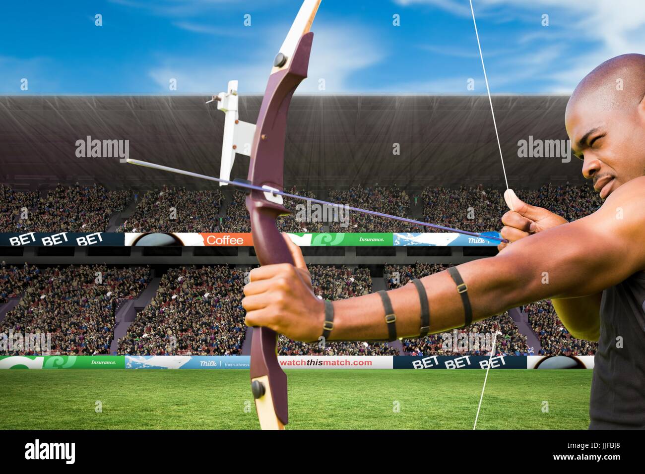 Digital composite of archer Stock Photo - Alamy