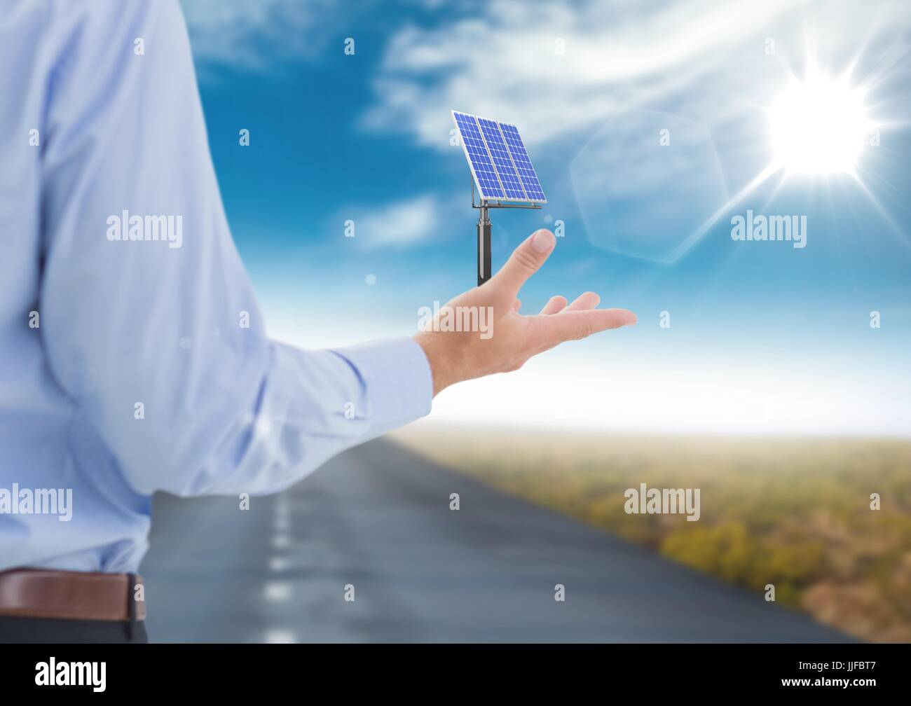 Solar powered panel showing hi-res stock photography and images - Alamy