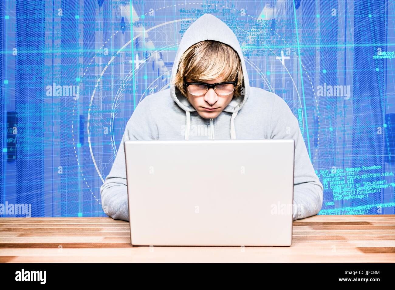 Digital composite of hacker Stock Photo - Alamy