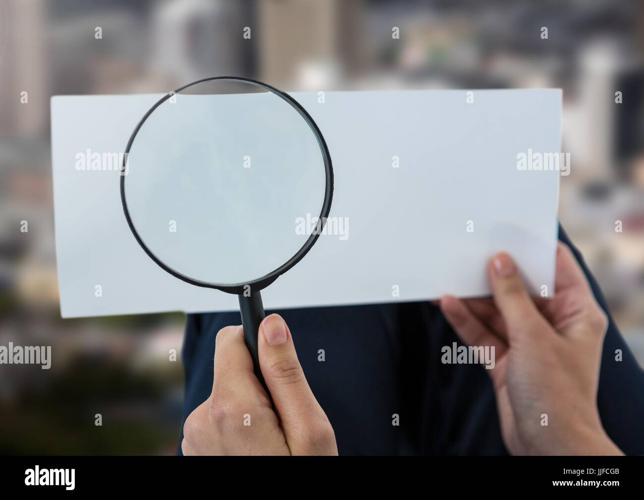 Businesswoman looking hands in virtual hi-res stock photography and ...