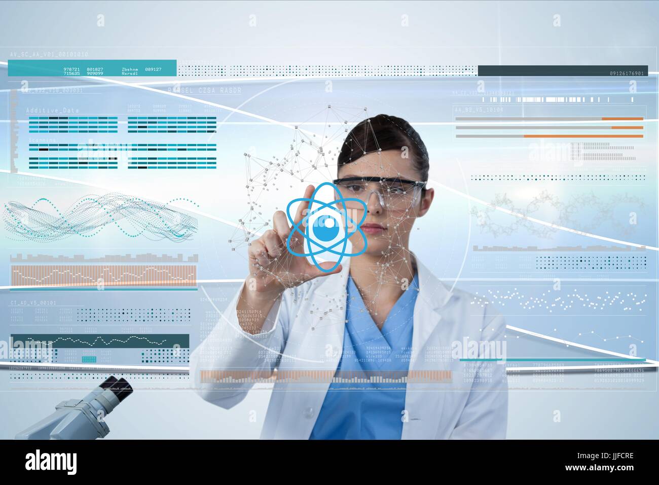 Digital composite of Medical models with DNA graphicsMedical models ...