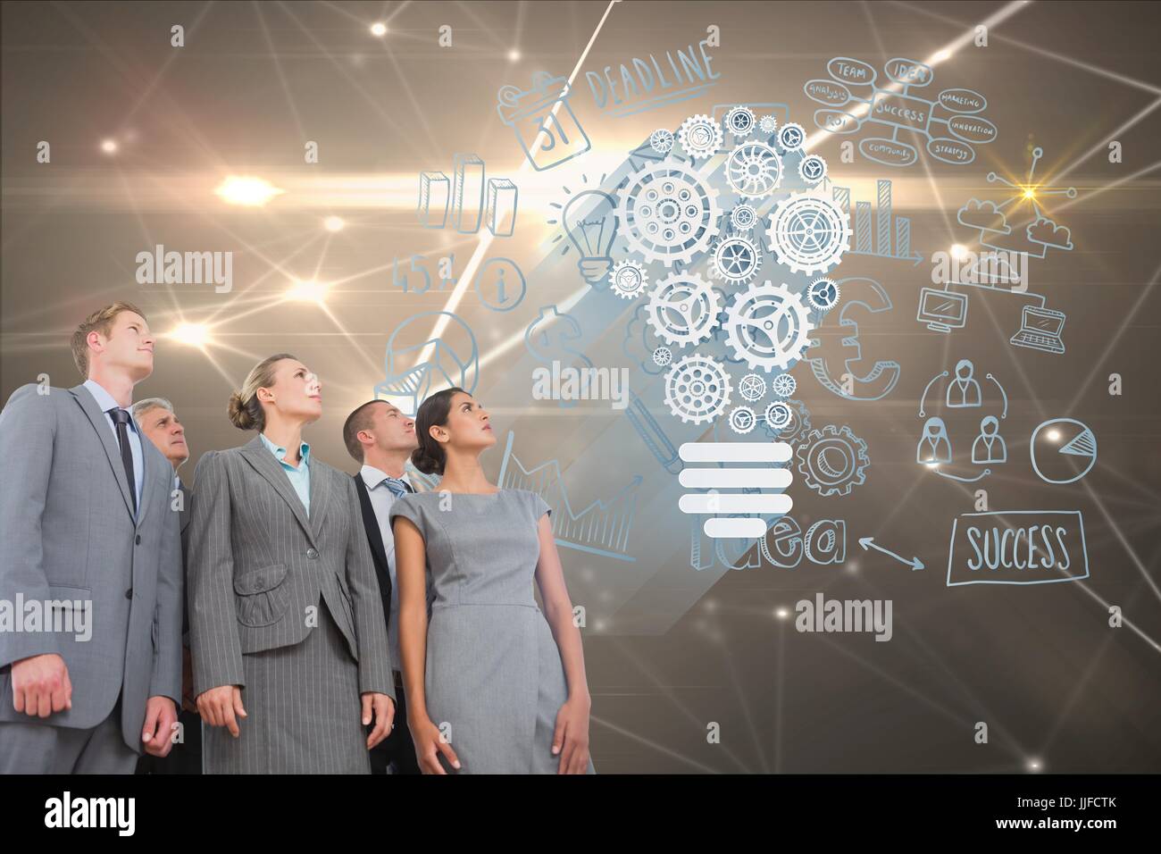 Digital composite of multiple models interface Stock Photo - Alamy