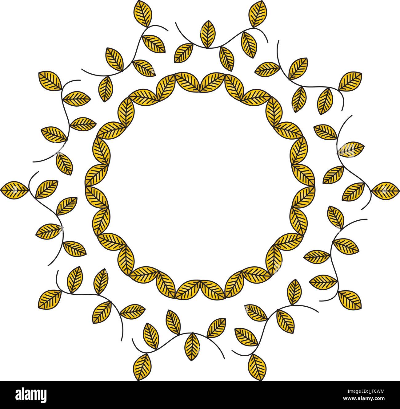 circular floral decorative frame vector illustration design Stock ...