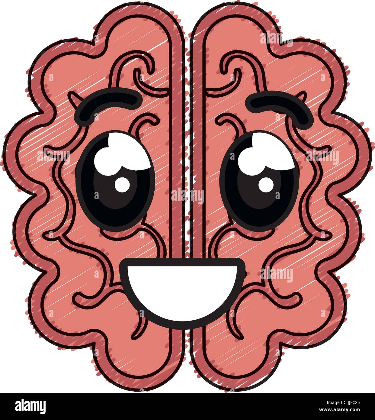 brain storm kawaii character vector illustration design Stock Vector ...