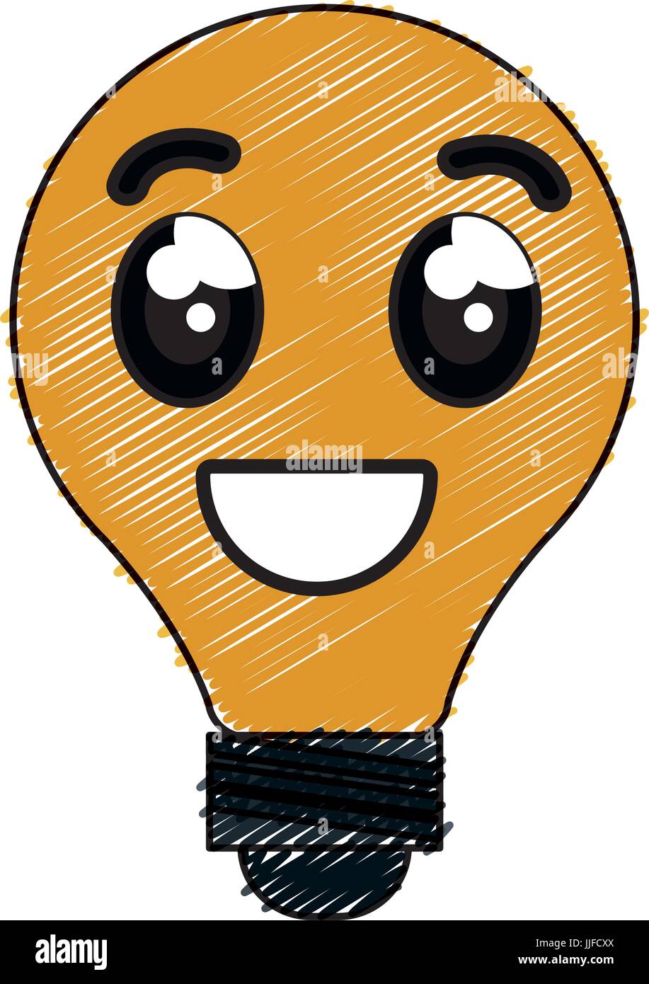 bulb light kawaii character vector illustration design Stock Vector ...