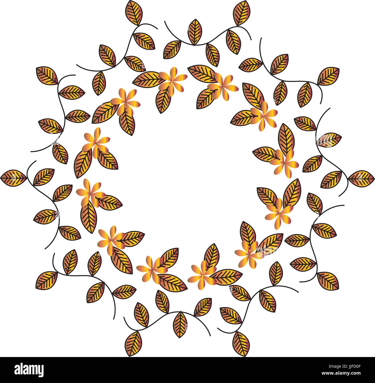 circular floral decorative frame vector illustration design Stock ...