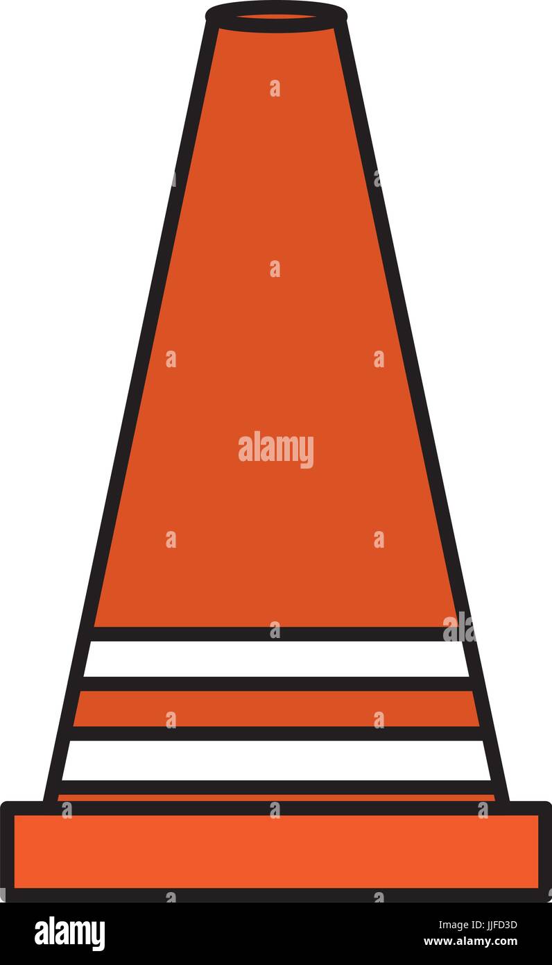 construction cone isolated icon vector illustration design Stock Vector ...
