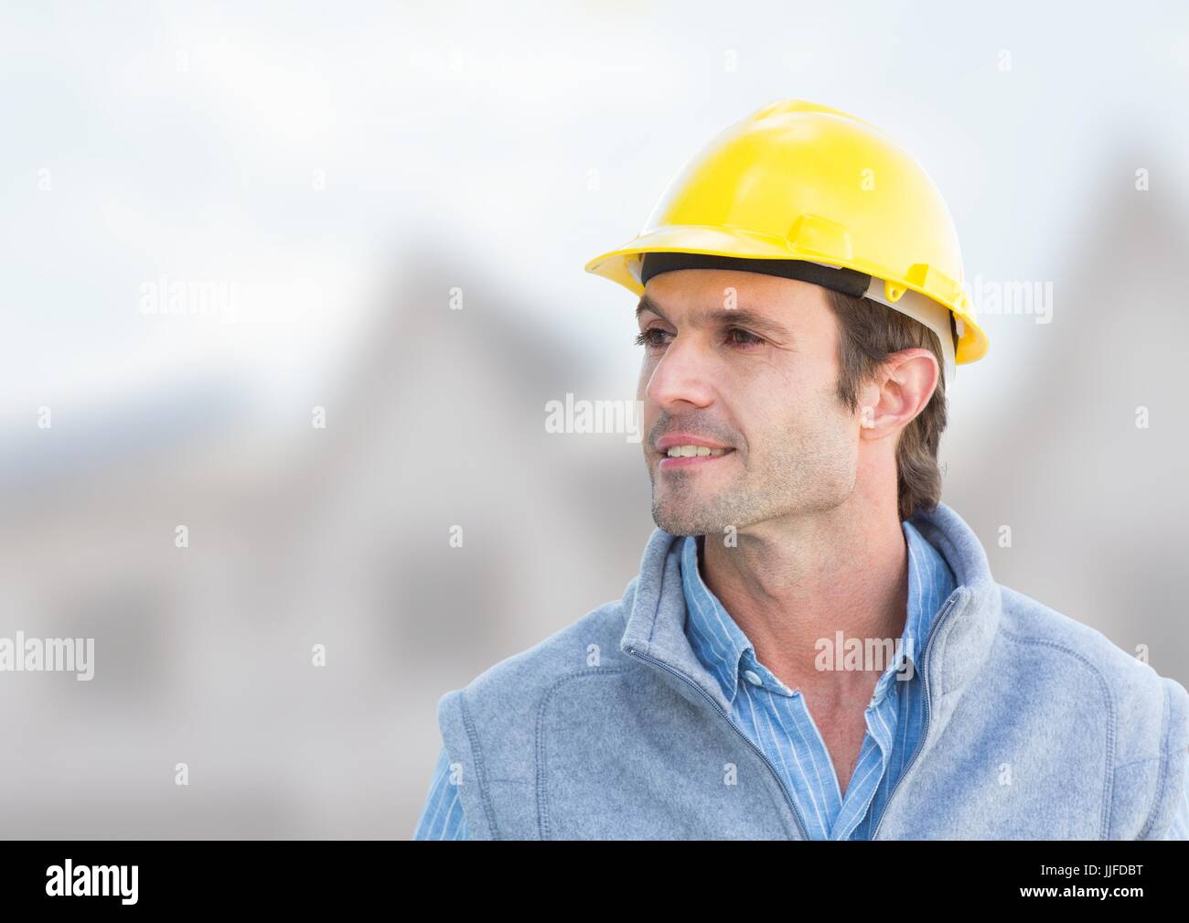 3d man engineer in hard hi-res stock photography and images - Alamy