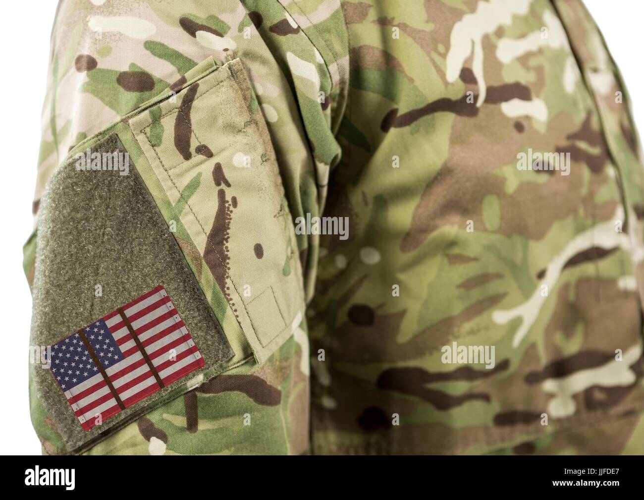 Digital composite of soldier arm with usa Stock Photo - Alamy