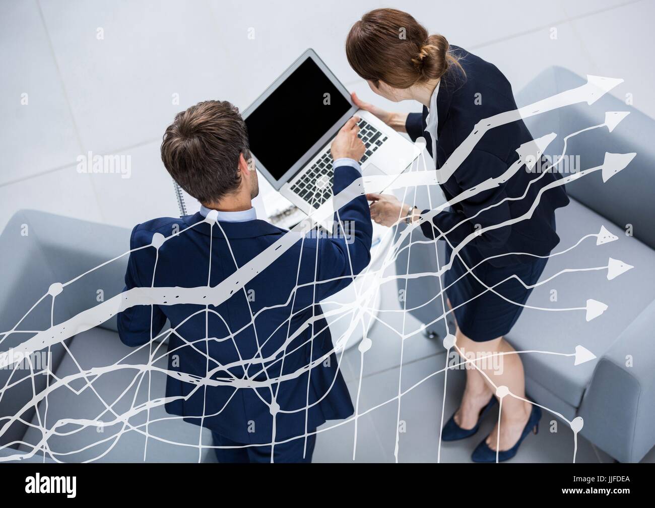 Caucasian woman pointing to crater hi-res stock photography and images ...