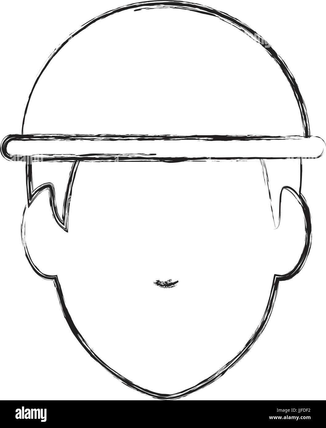 head worker with helmet vector illustration design Stock Vector Image ...