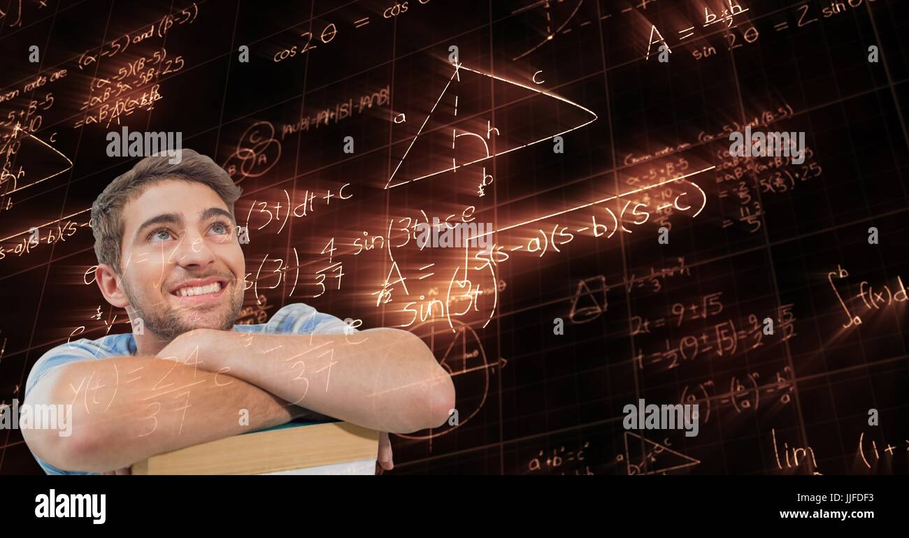 Mathematical equations man using digital hi-res stock photography and ...