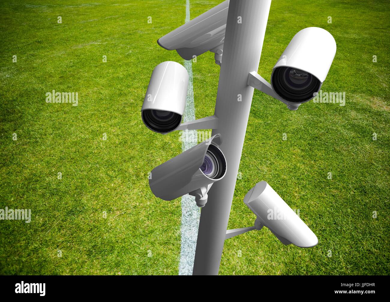 Digital composite of cctv on the grass Stock Photo - Alamy