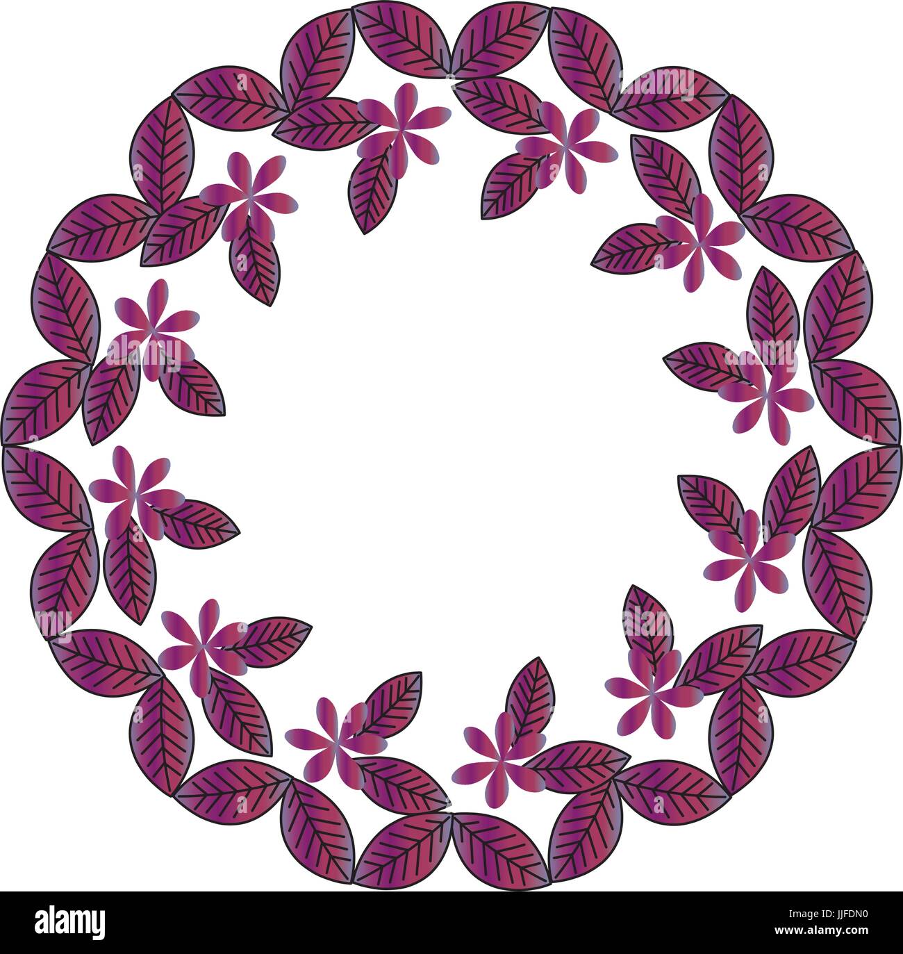 circular floral decorative frame vector illustration design Stock ...