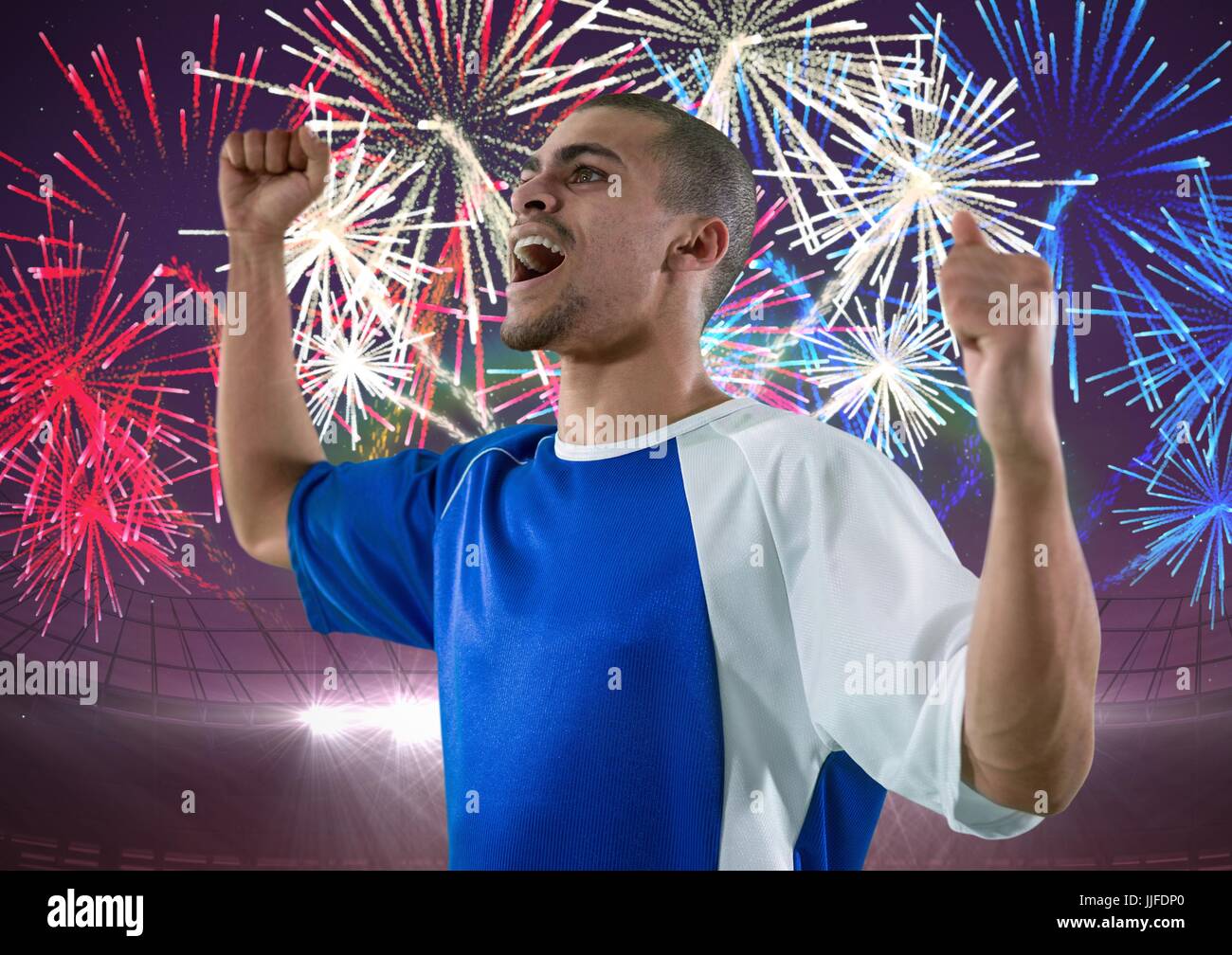 Digital composite soccer player wining hi-res stock photography and ...