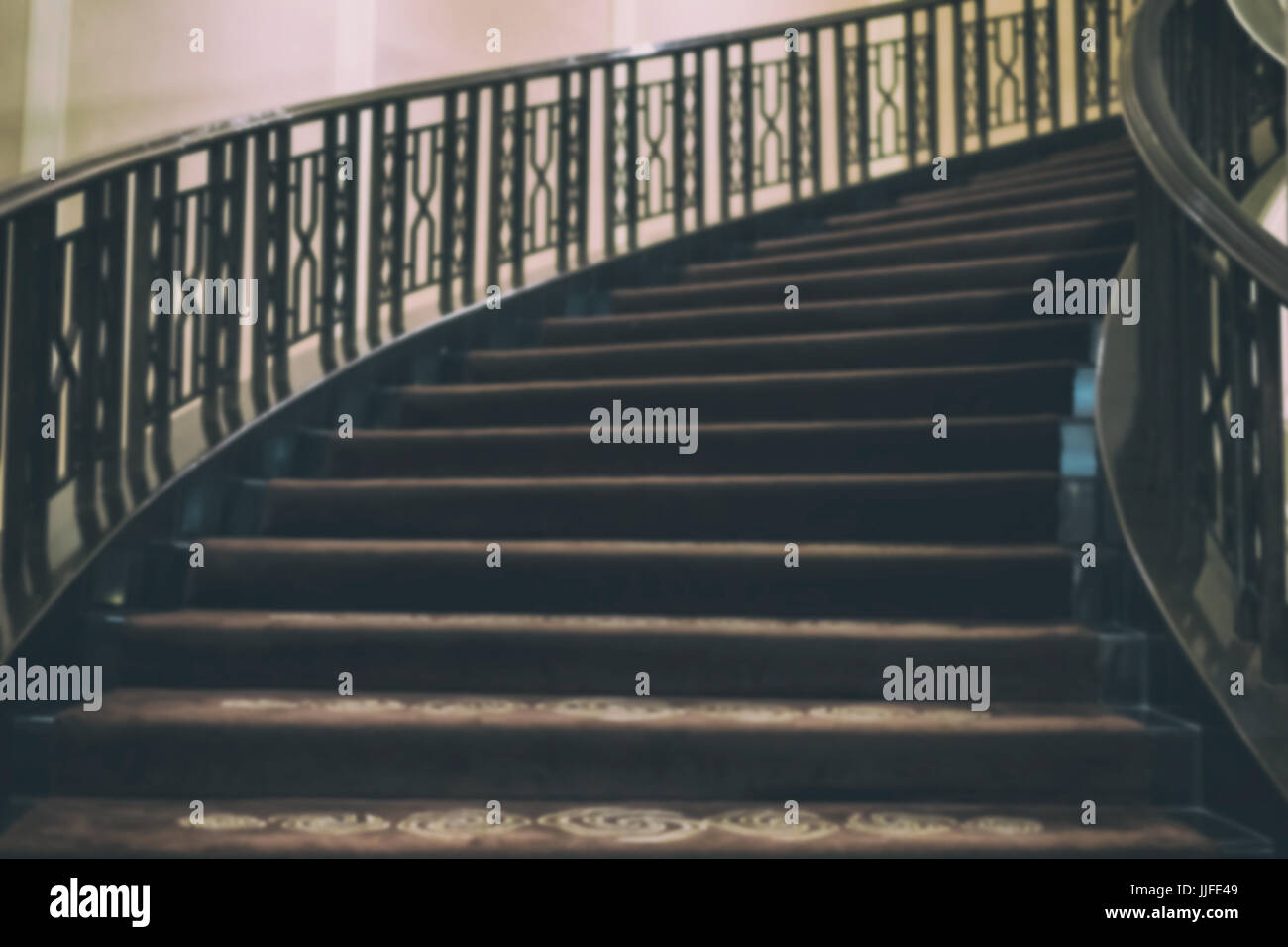 Luxury stairway interior architecture. circular wood classic staircase ...