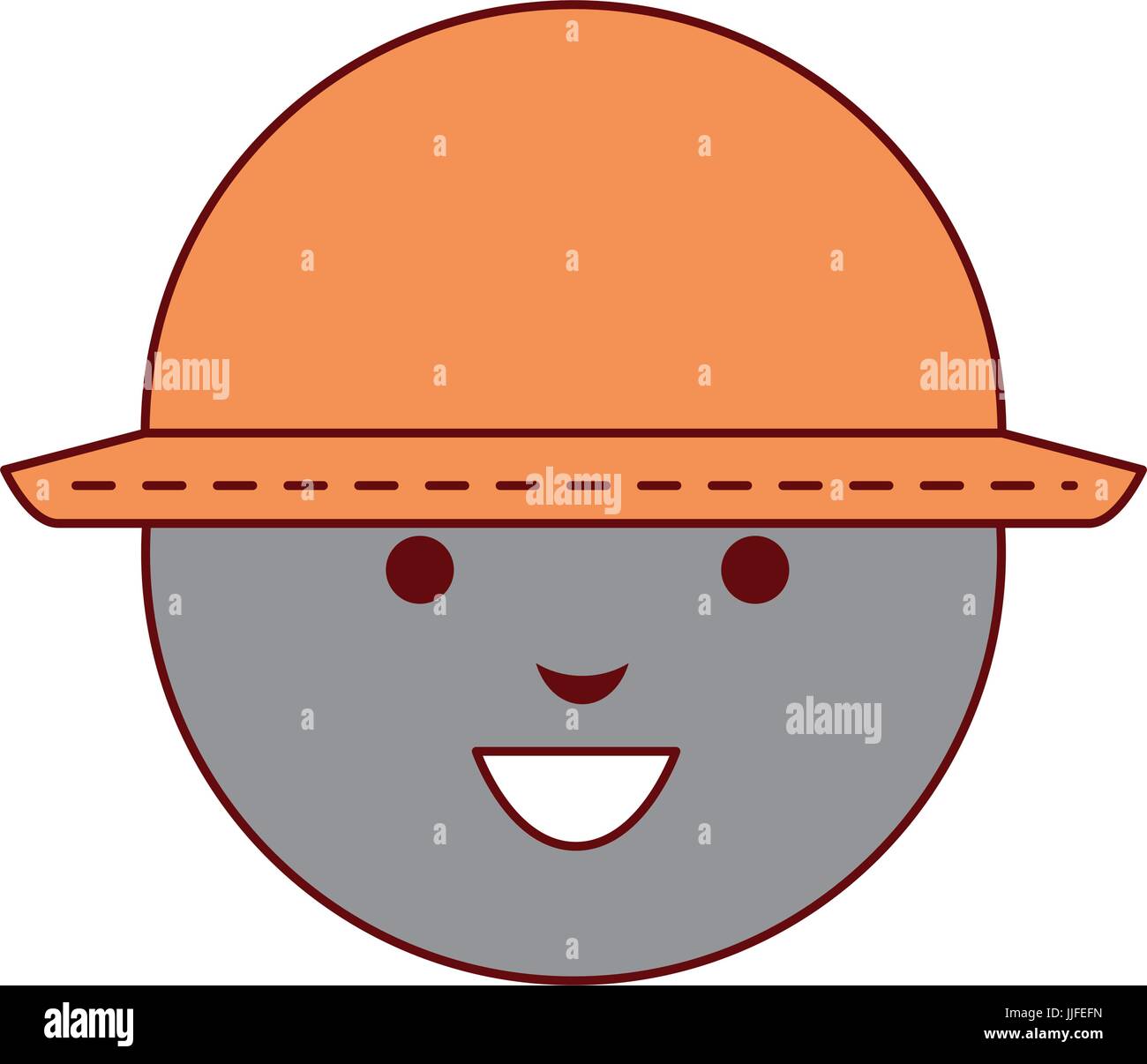 head worker with helmet vector illustration design Stock Vector Image ...