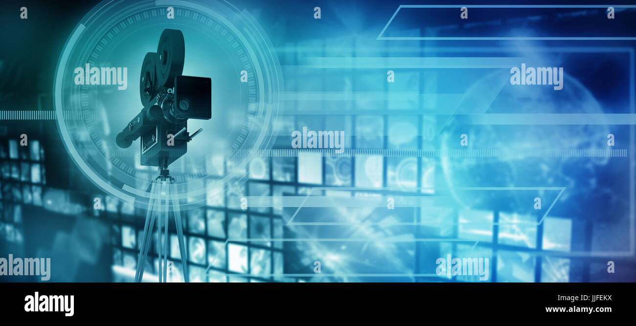 interface against image of various digital screens Stock Photo - Alamy