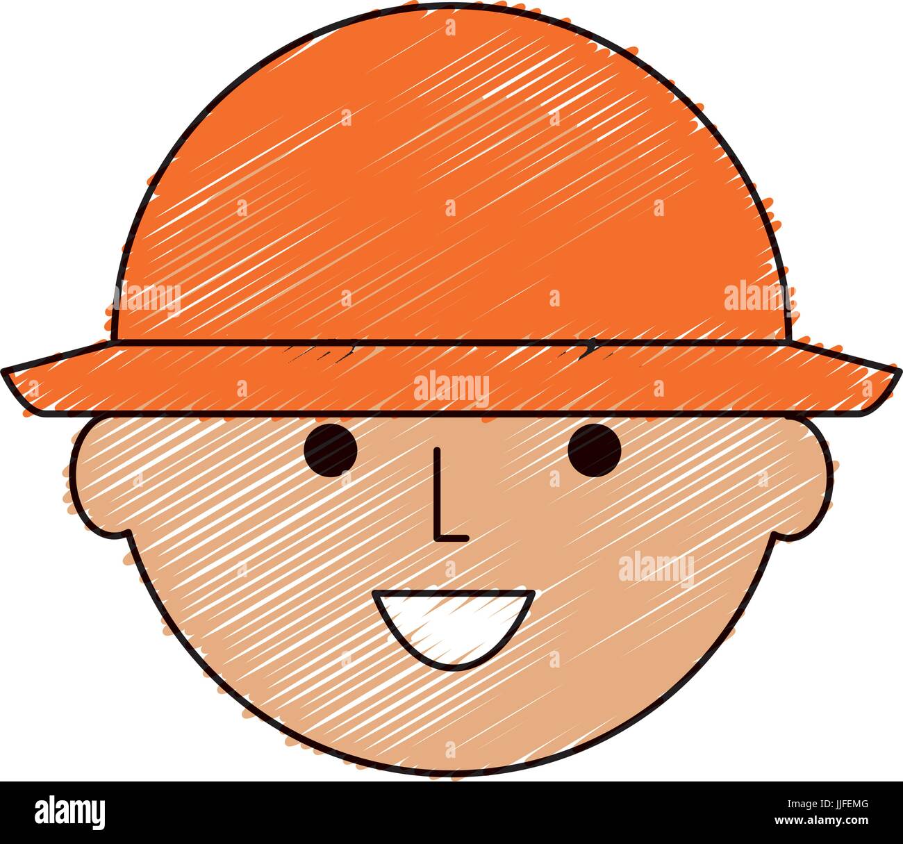 head worker with helmet vector illustration design Stock Vector Image ...