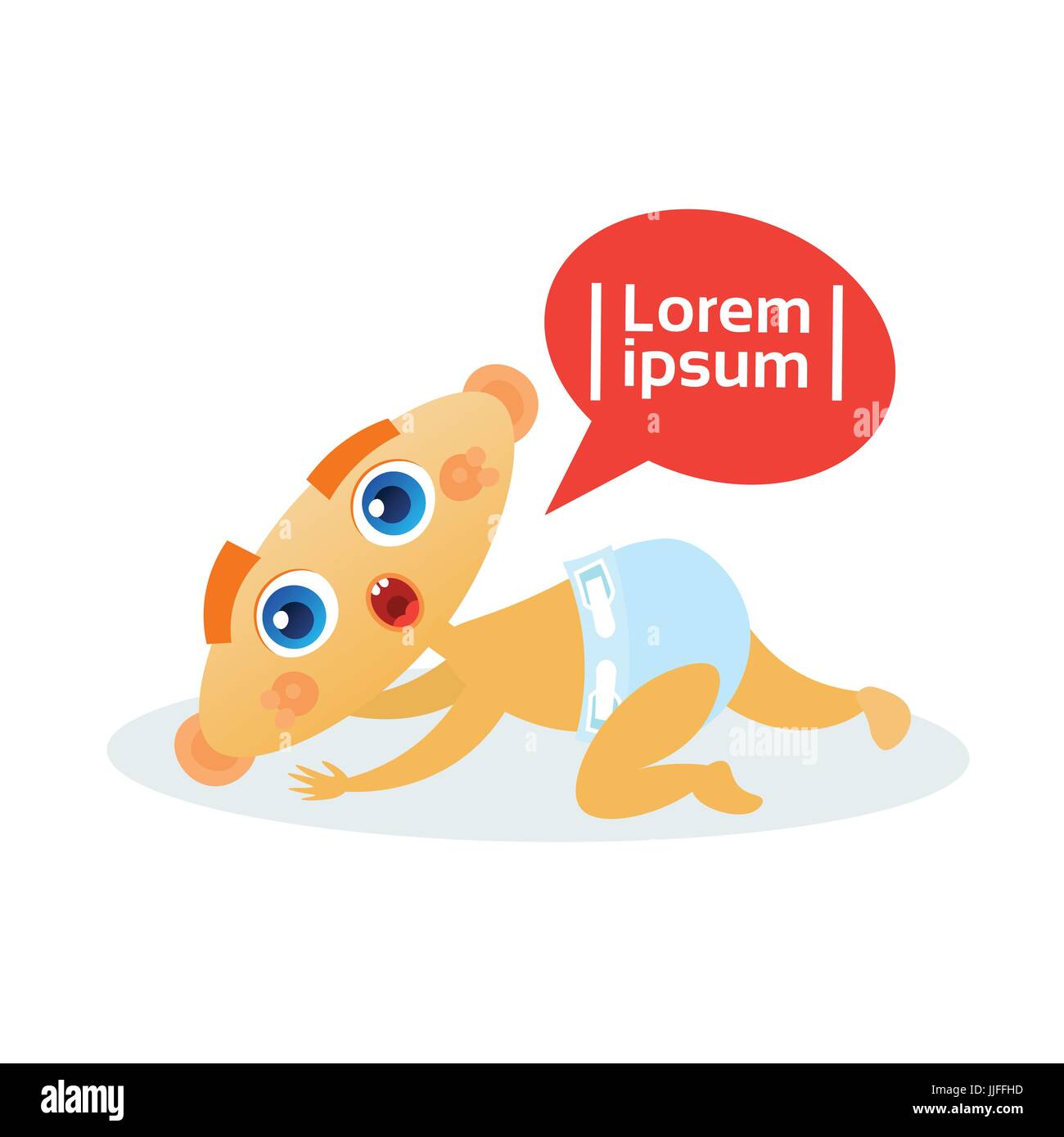 Baby boy crawling cartoon hi-res stock photography and images - Alamy